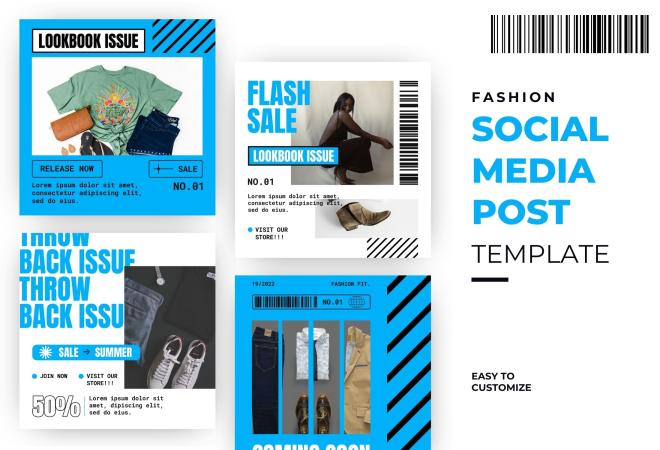 Blue And Green Modern Cooking Class Instagram Post Template - Vixbee