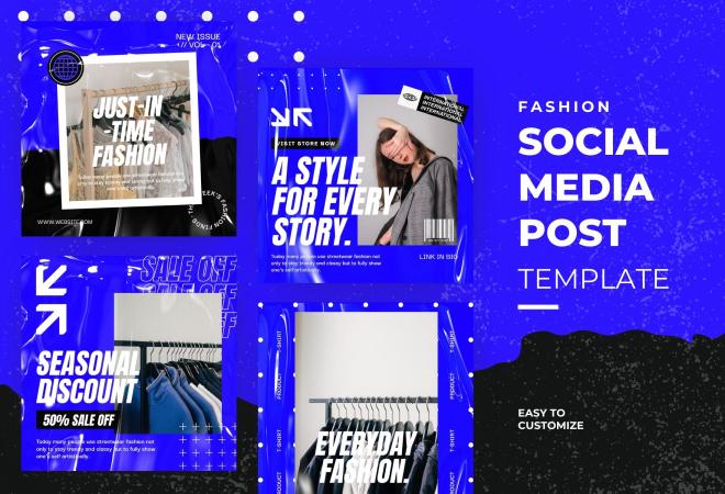 Blue And Green Modern Cooking Class Instagram Post Template - Vixbee